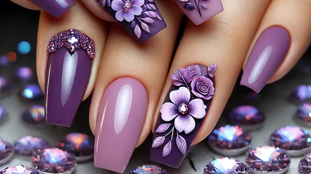 Incredible Simple Purple Nails ideas